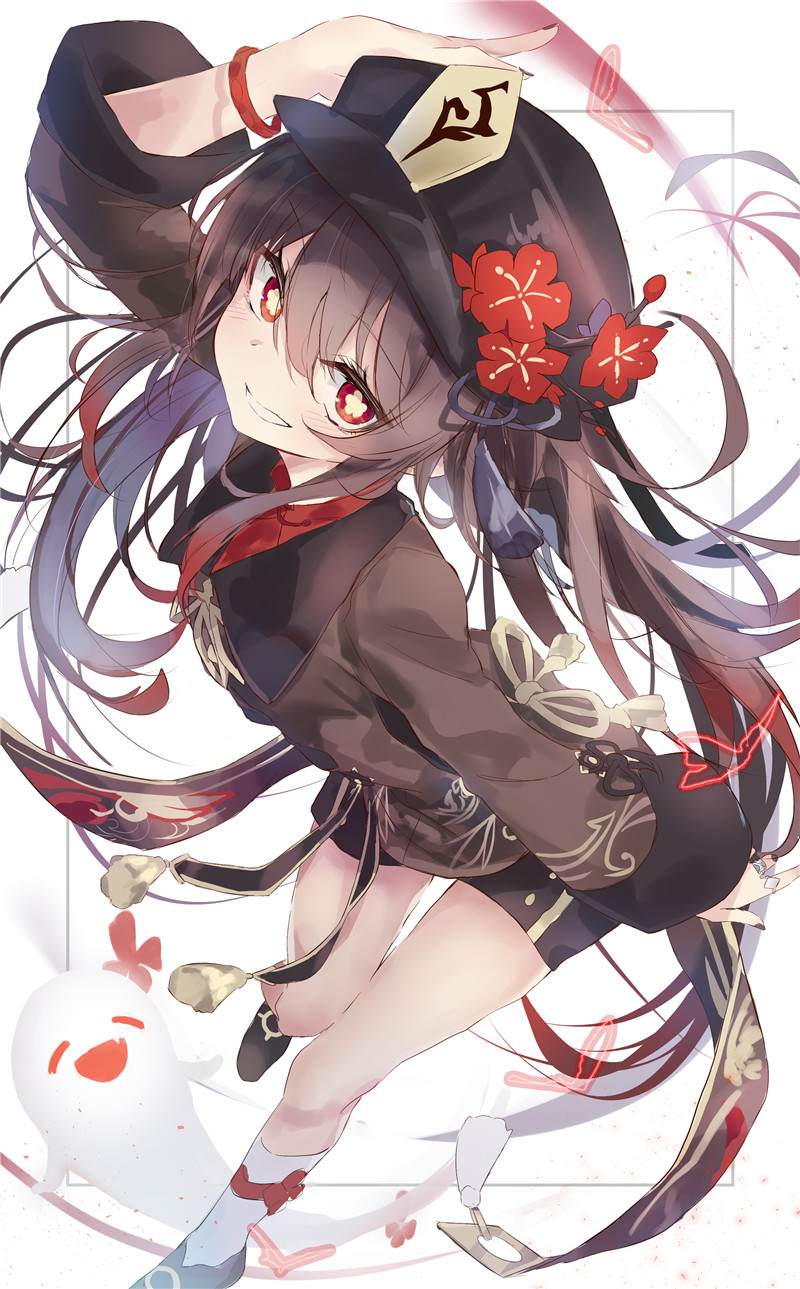 原神胡桃4K8K超清壁纸立绘p站pixiv原画插画海报画集-cosers写真次元网